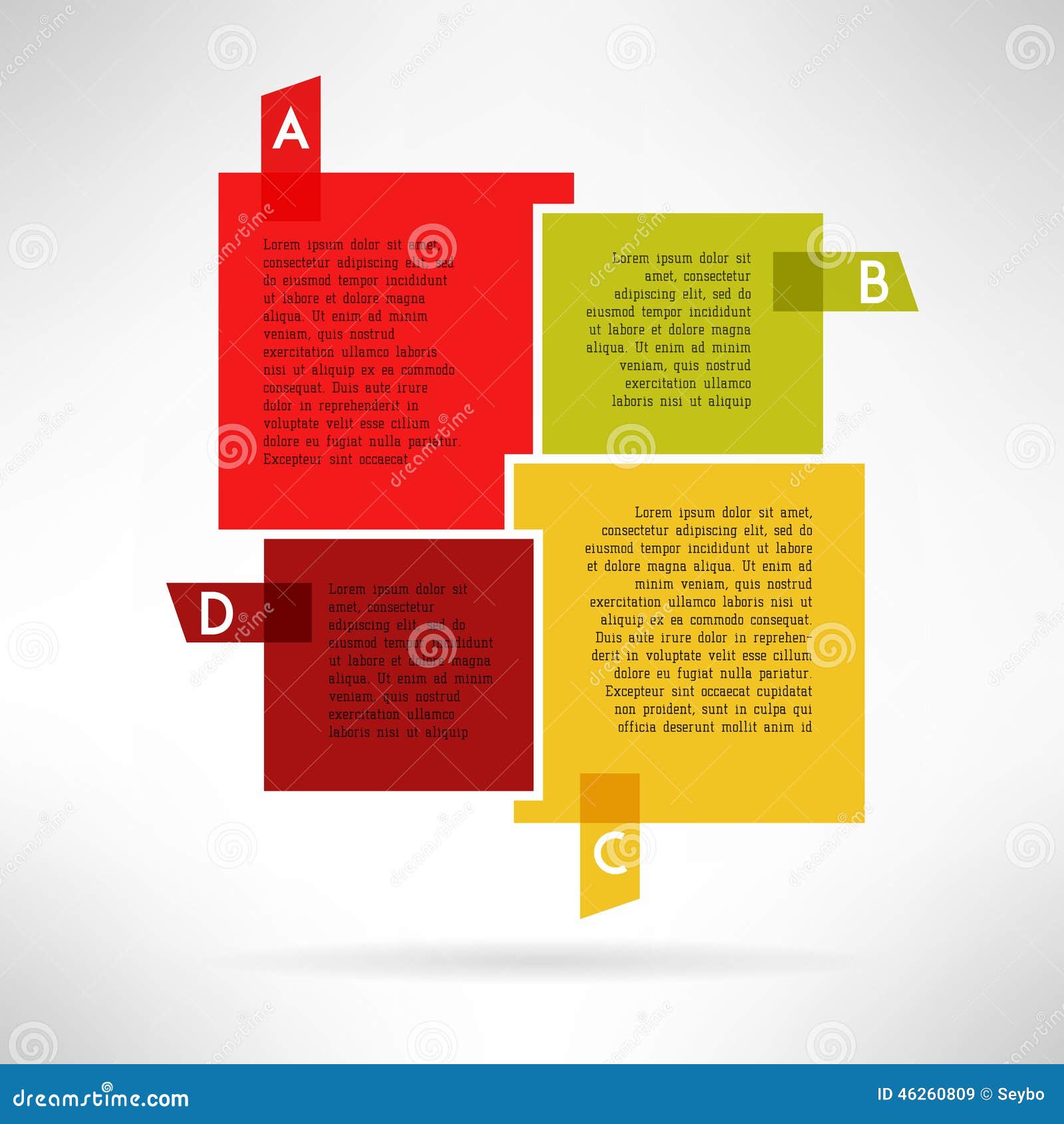 Bright Infographic Boards in Simple Design. Vector Stock Vector ...