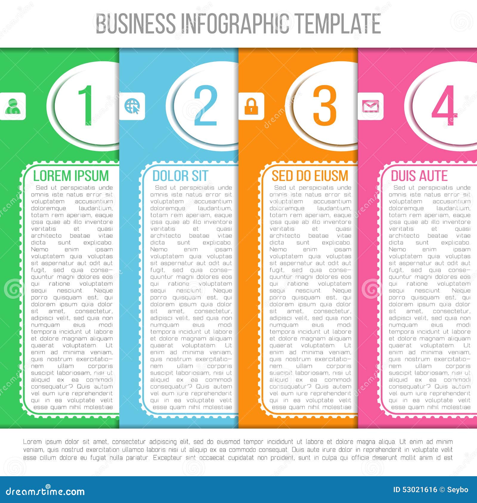Bright Infographic Template Suitable for Business Stock Vector ...