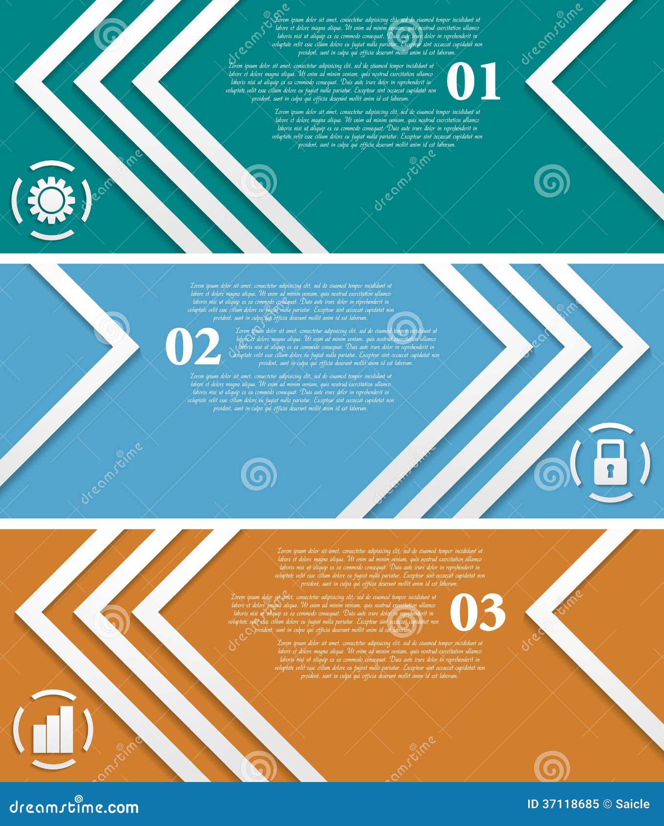 Bright Infographic Vector Tech Banners Stock Vector - Illustration of ...