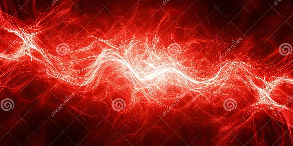 A Bright, Intense Red Background with Energetic, Zigzag Lines that ...