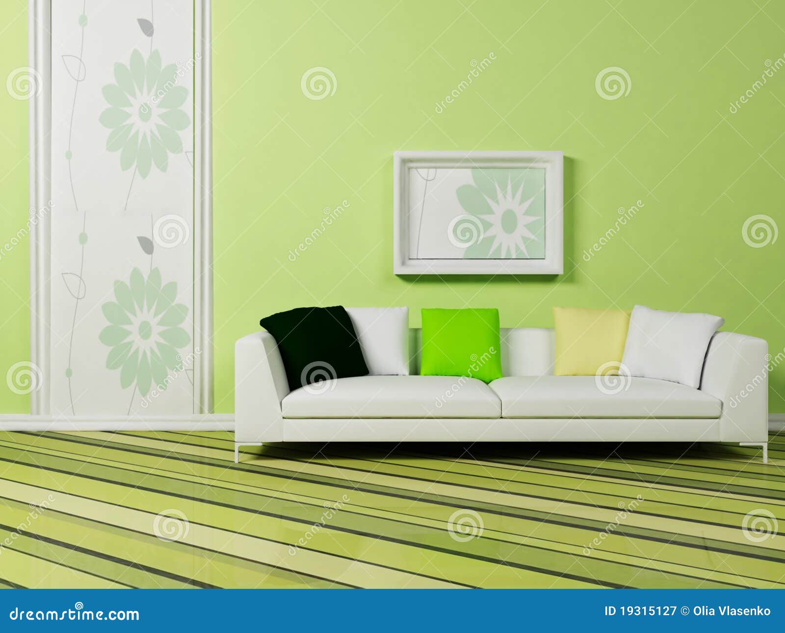 Bright interior design stock illustration. Illustration of relax - 19315127