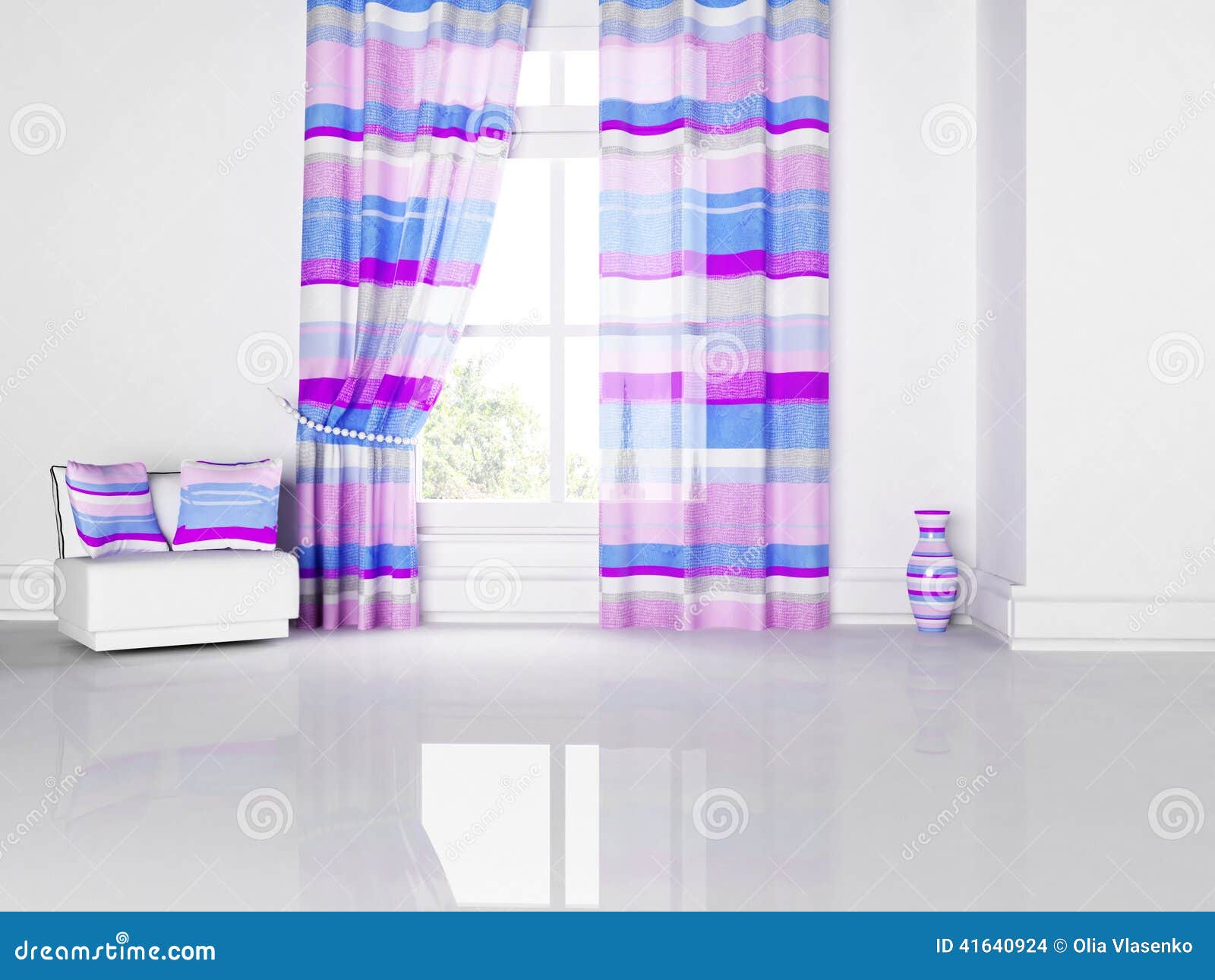 Bright Interior with Nice Stripes Stock Illustration - Illustration of ...