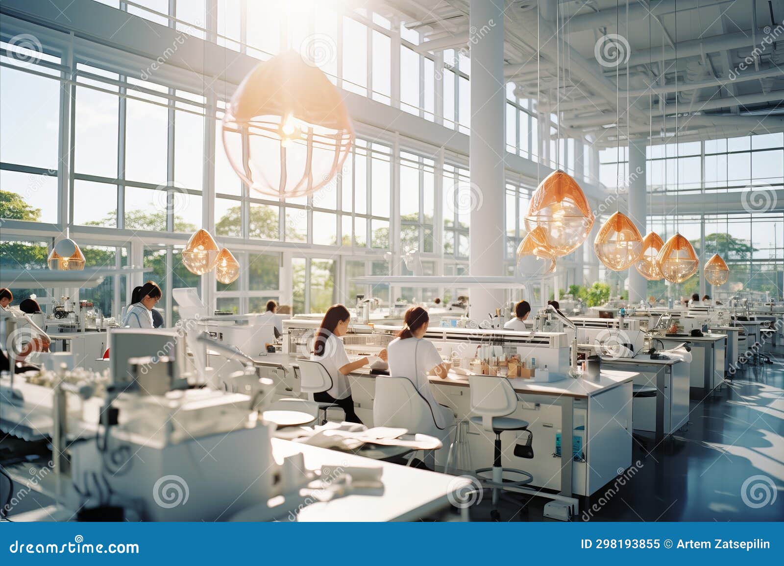 Biolab Room. Infection, Biohazard, Virus Leak. An Emergency, An Alarm ...