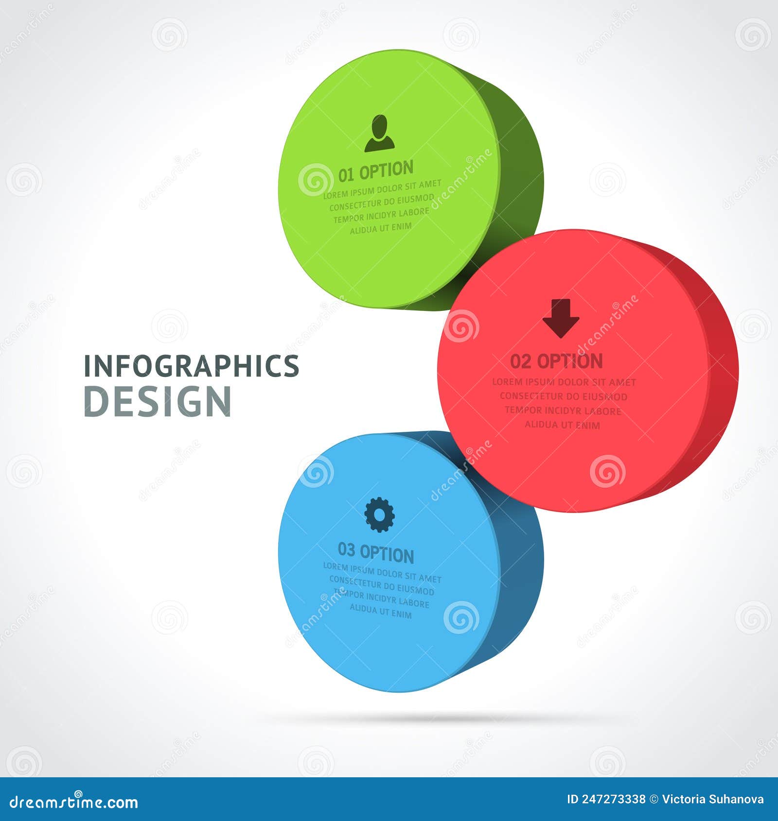 Bright Isometric Circle Chips Marketing Analyzing Infographics Scheme Realistic Template Vector ...
