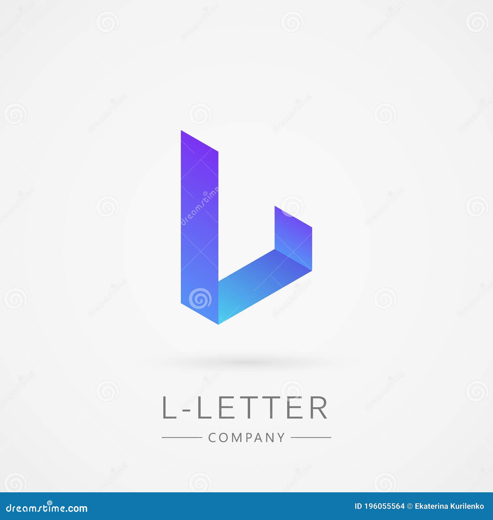 Bright isometric L letter stock illustration. Illustration of design ...