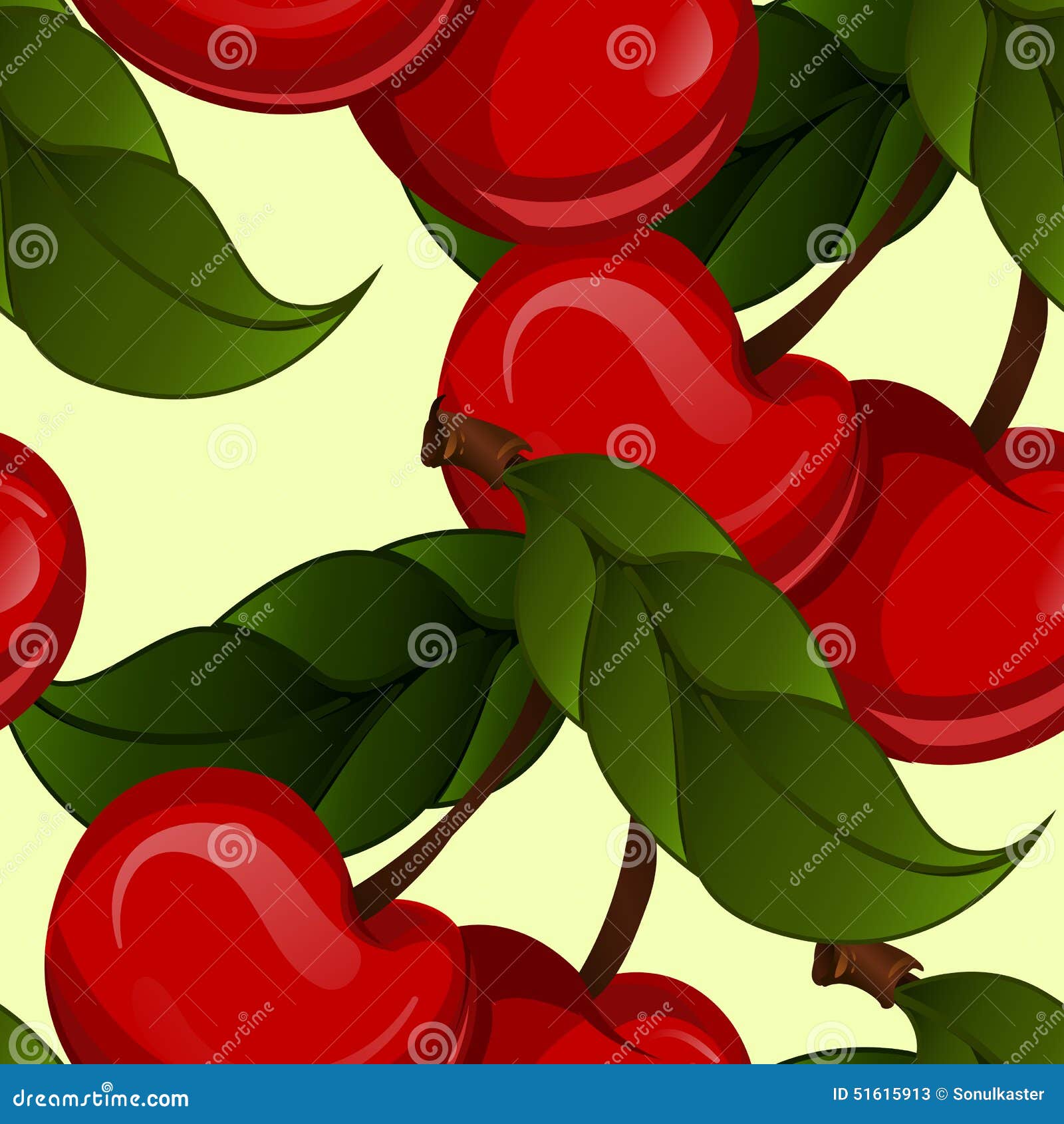 Bright Jucy Fresh Cherry Fruit Vector. Cherries Stock Vector ...