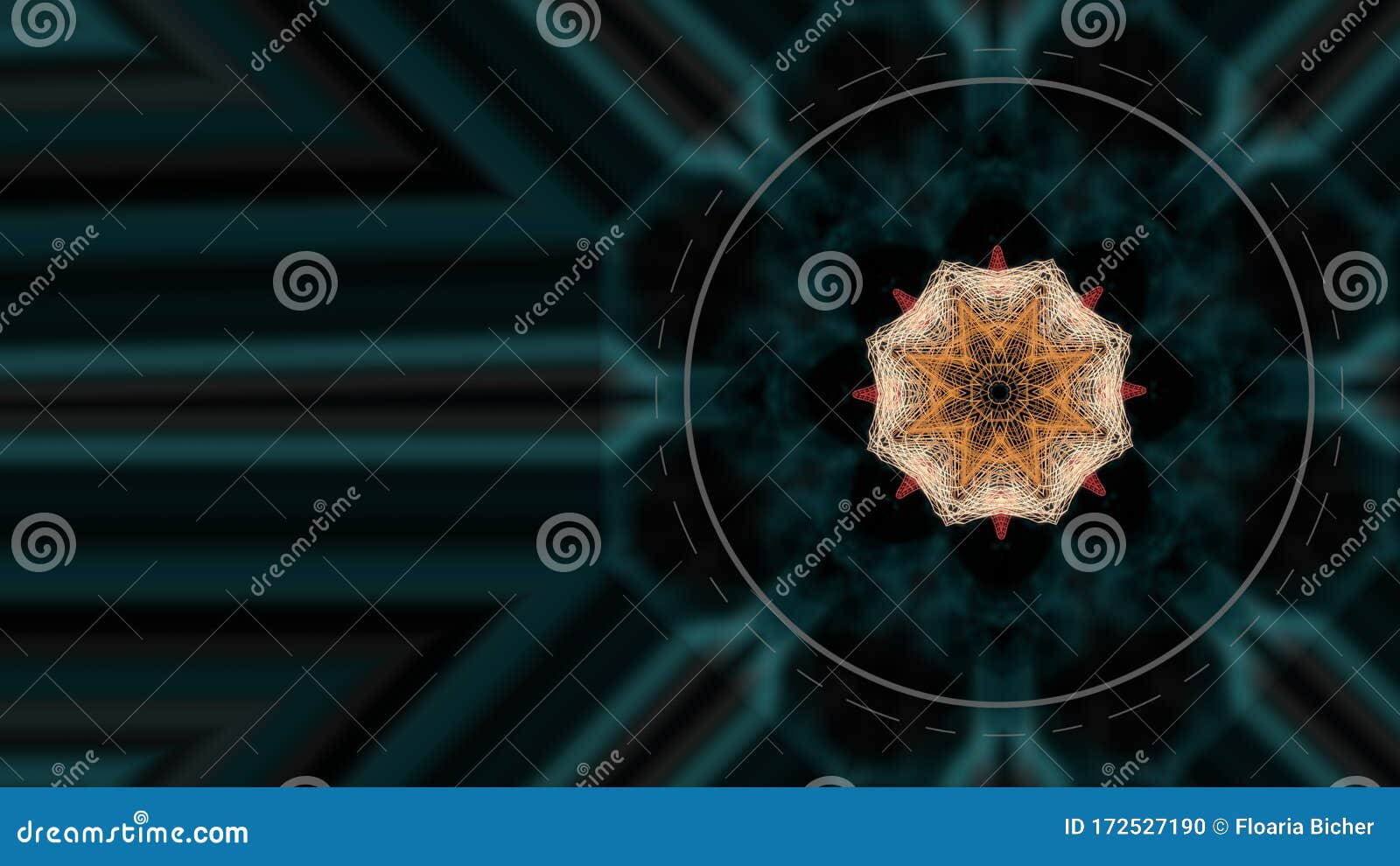 Bright Kaleidoscope Sequence Patterns Graphics on Dark Background ...