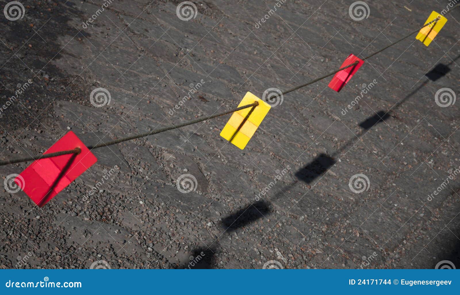 Bright Labels on the Prohibited Line Stock Photo - Image of ...