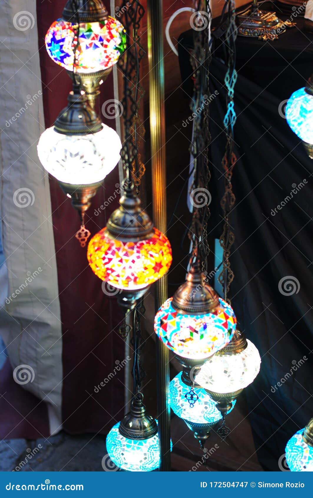 Bright lanterns stock image. Image of holiday, mubarak - 172504747