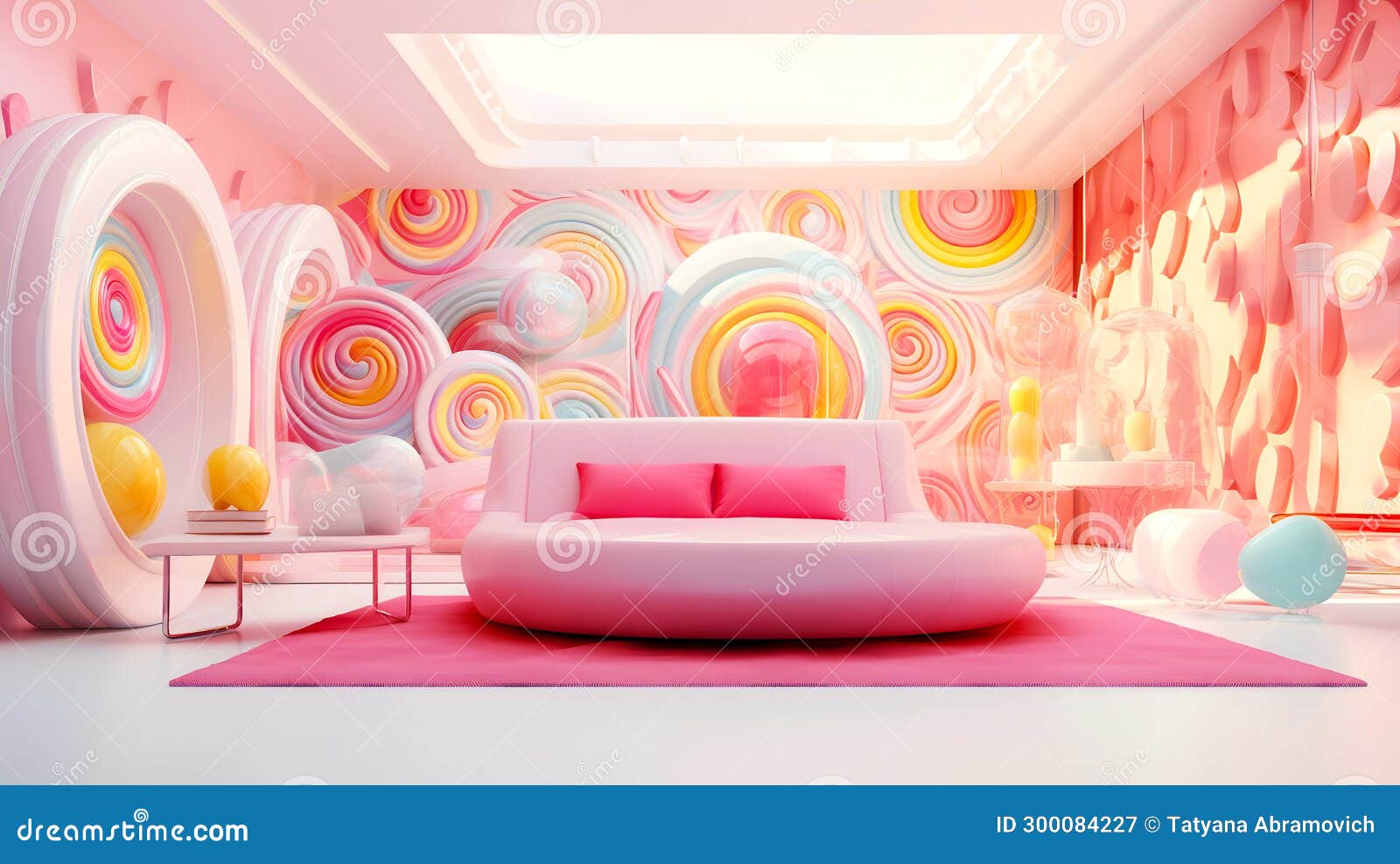 Bright Large Luxury Room in the Candy Hotel. Stock Image - Image of ...