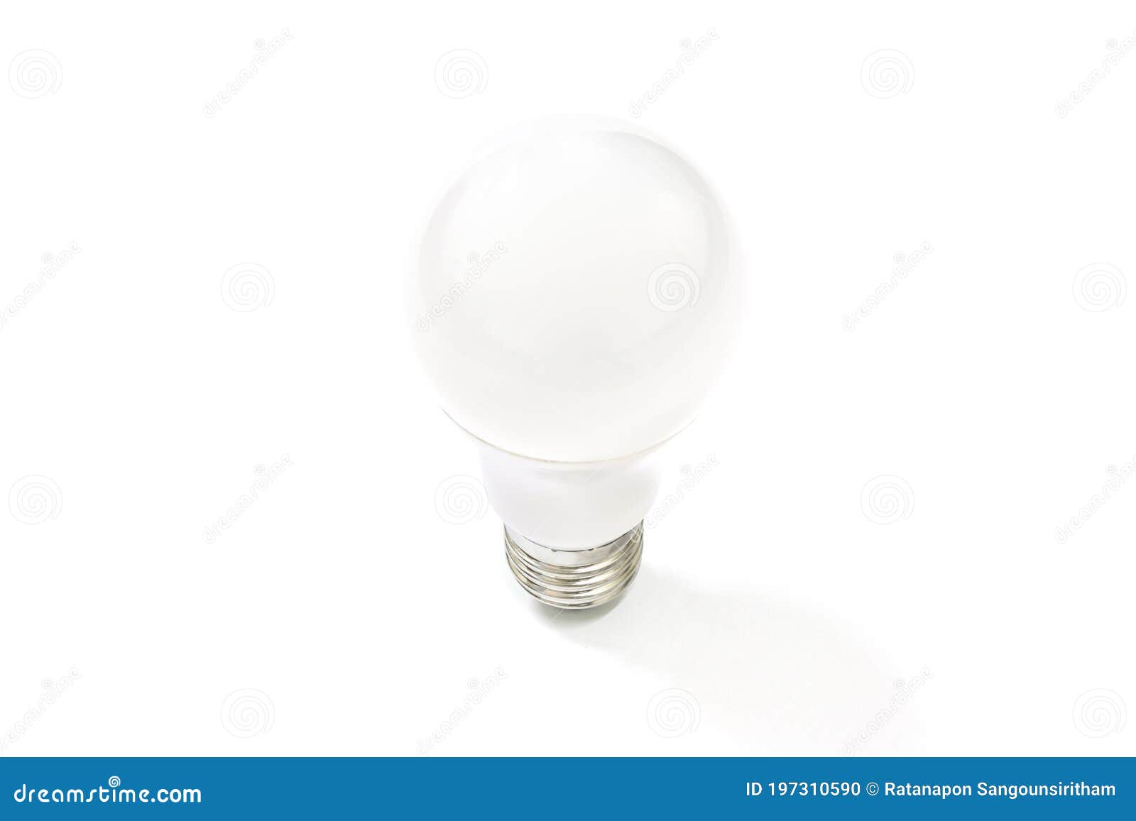 Bright LED Bulb on White Background, Isolated Stock Photo - Image of ...
