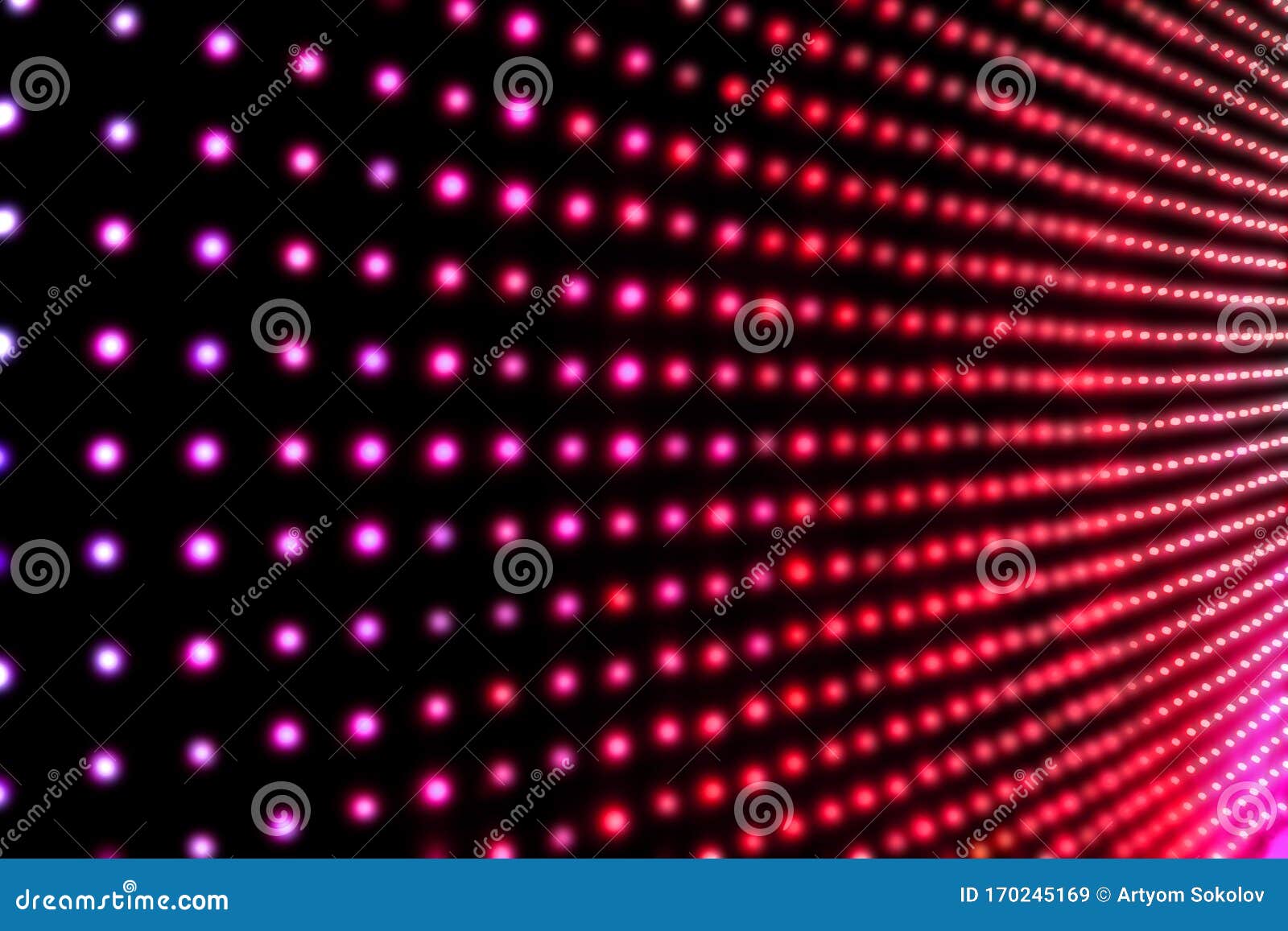 Bright LED Screen, Lots of Red Lights Stock Image - Image of design ...