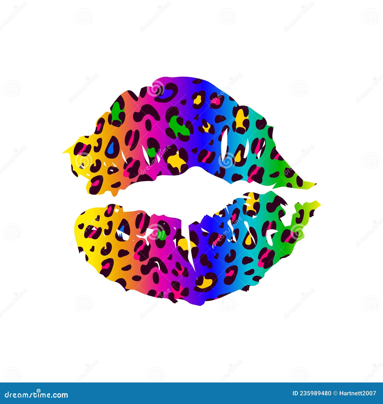 Leopard Lips, Fashion Woman Print. Sexy Mouth, Kiss. Wild Girl Vector ...