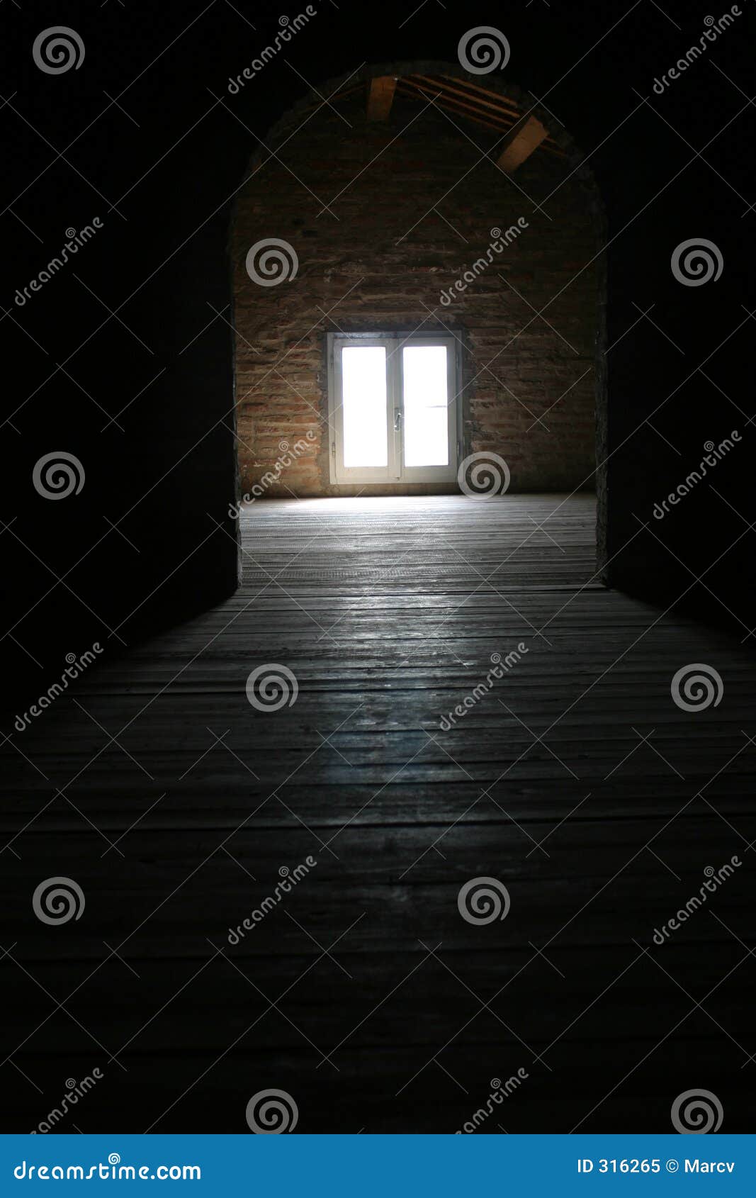 Bright Light through an Attick Window Stock Image - Image of reflection ...