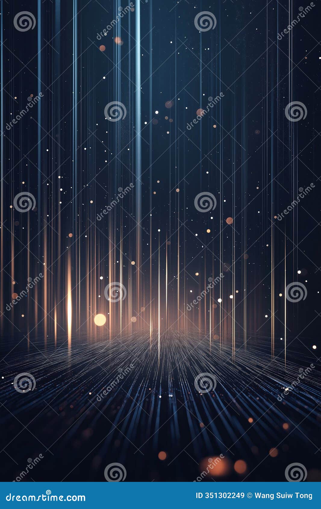 Bright Light Beams and Sparkling Particles Create an Enchanting Digital ...