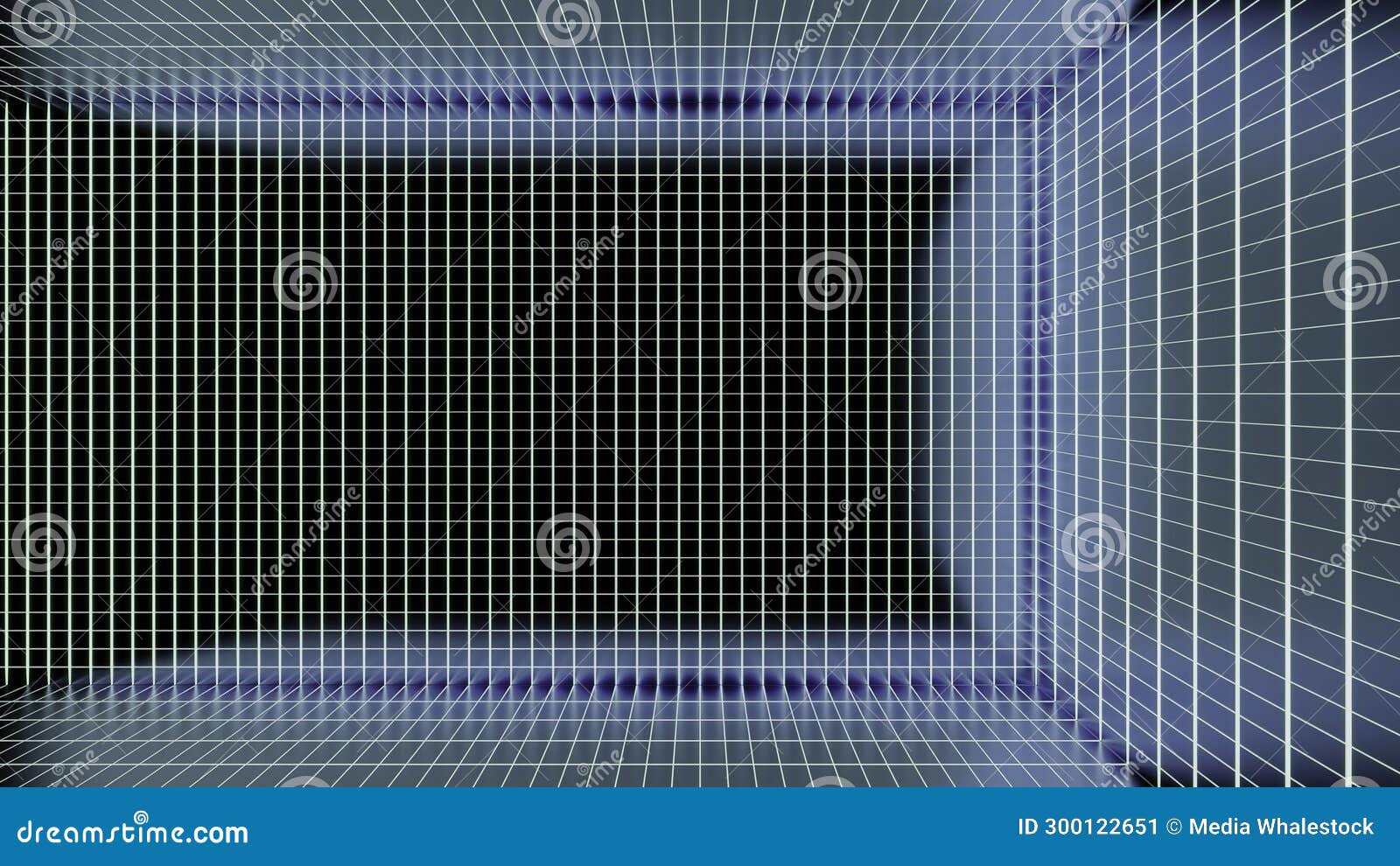 Bright Light Blue Corridor. Design. a Long Rectangular Corridor in ...