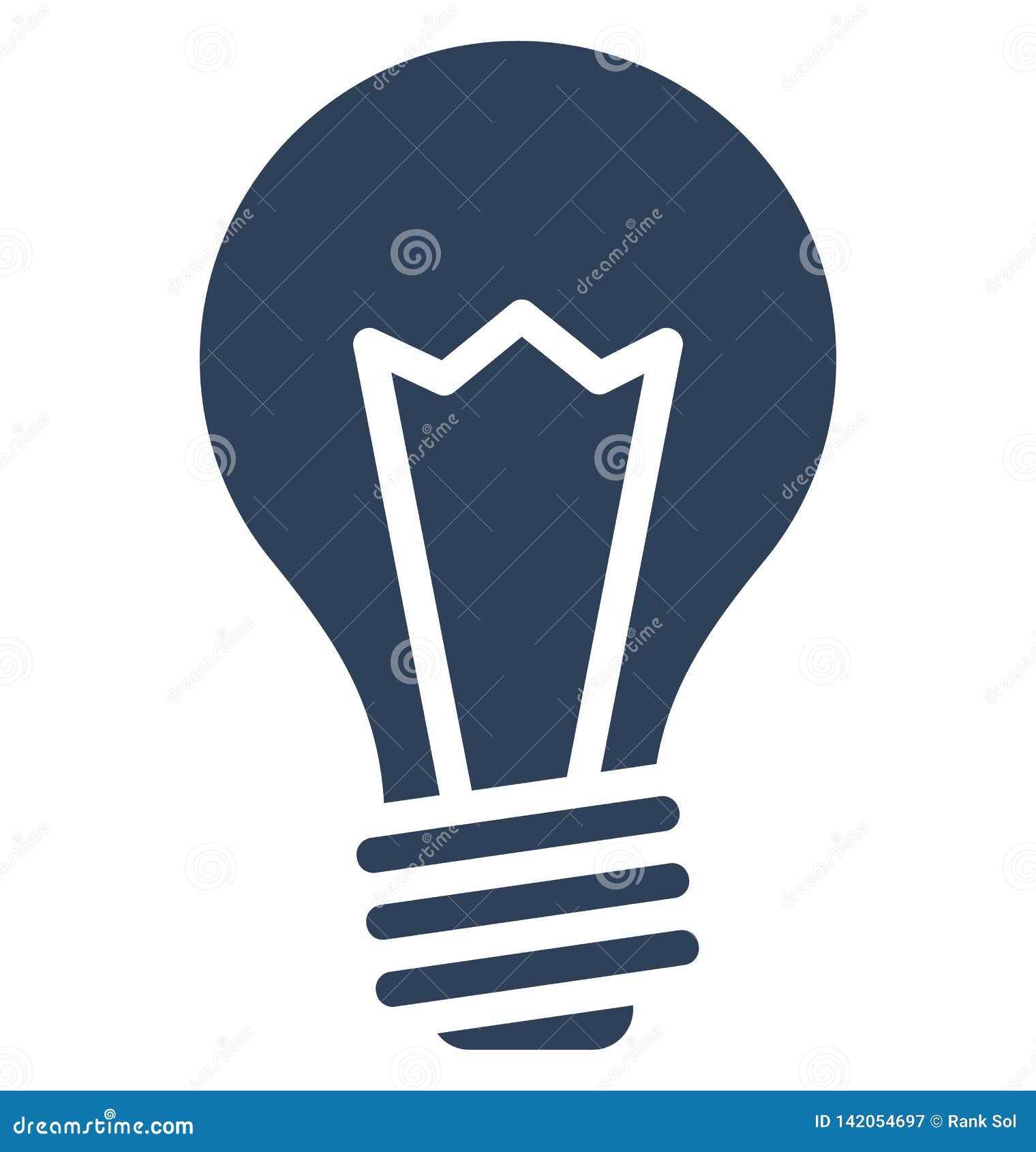Bright Light Bulb Isolated Vector Icon that Can Easily Modify or Edit ...