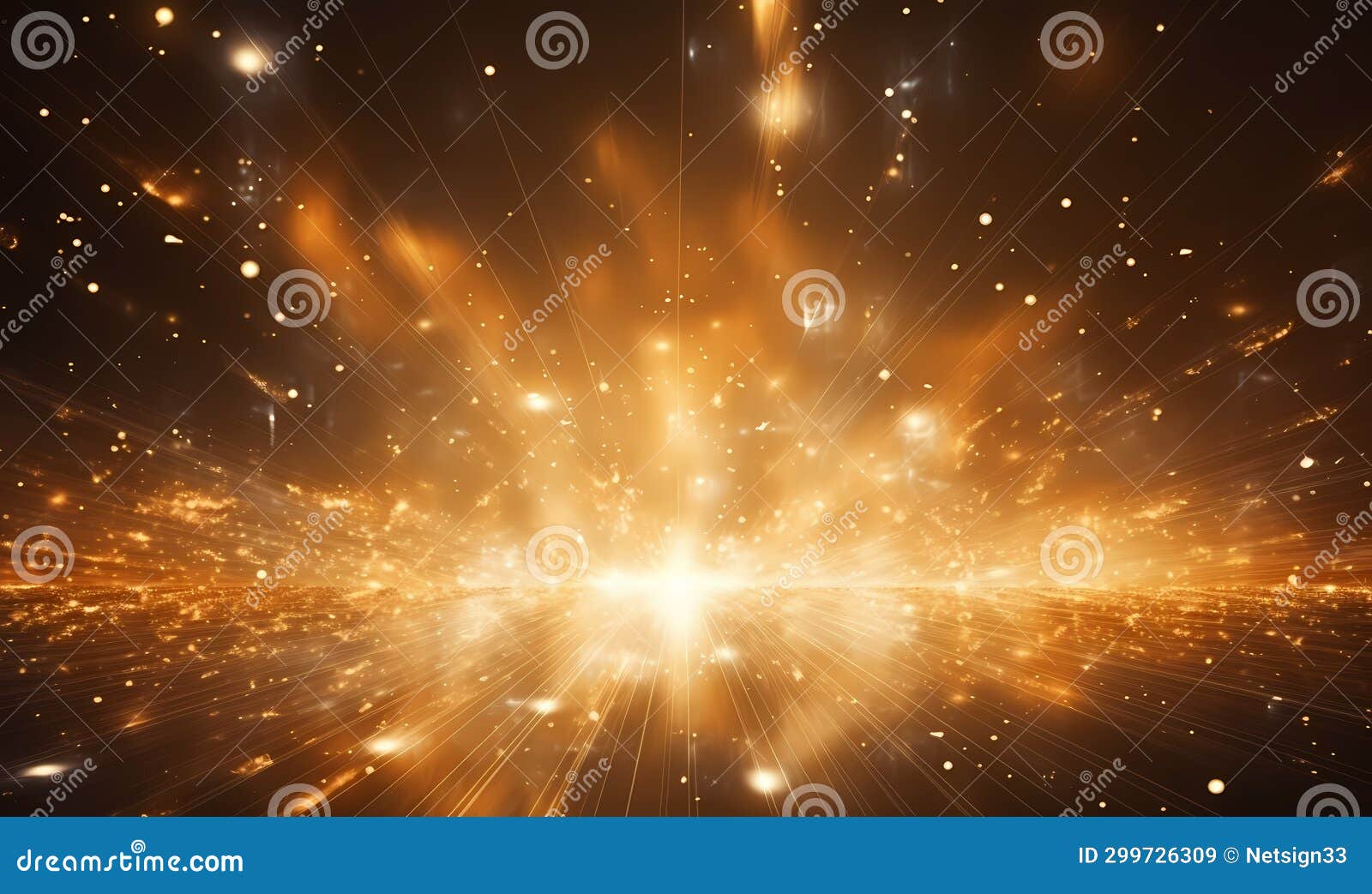 A Bright Light in the Dark, Gold Lights Rays Scene Background Stock ...