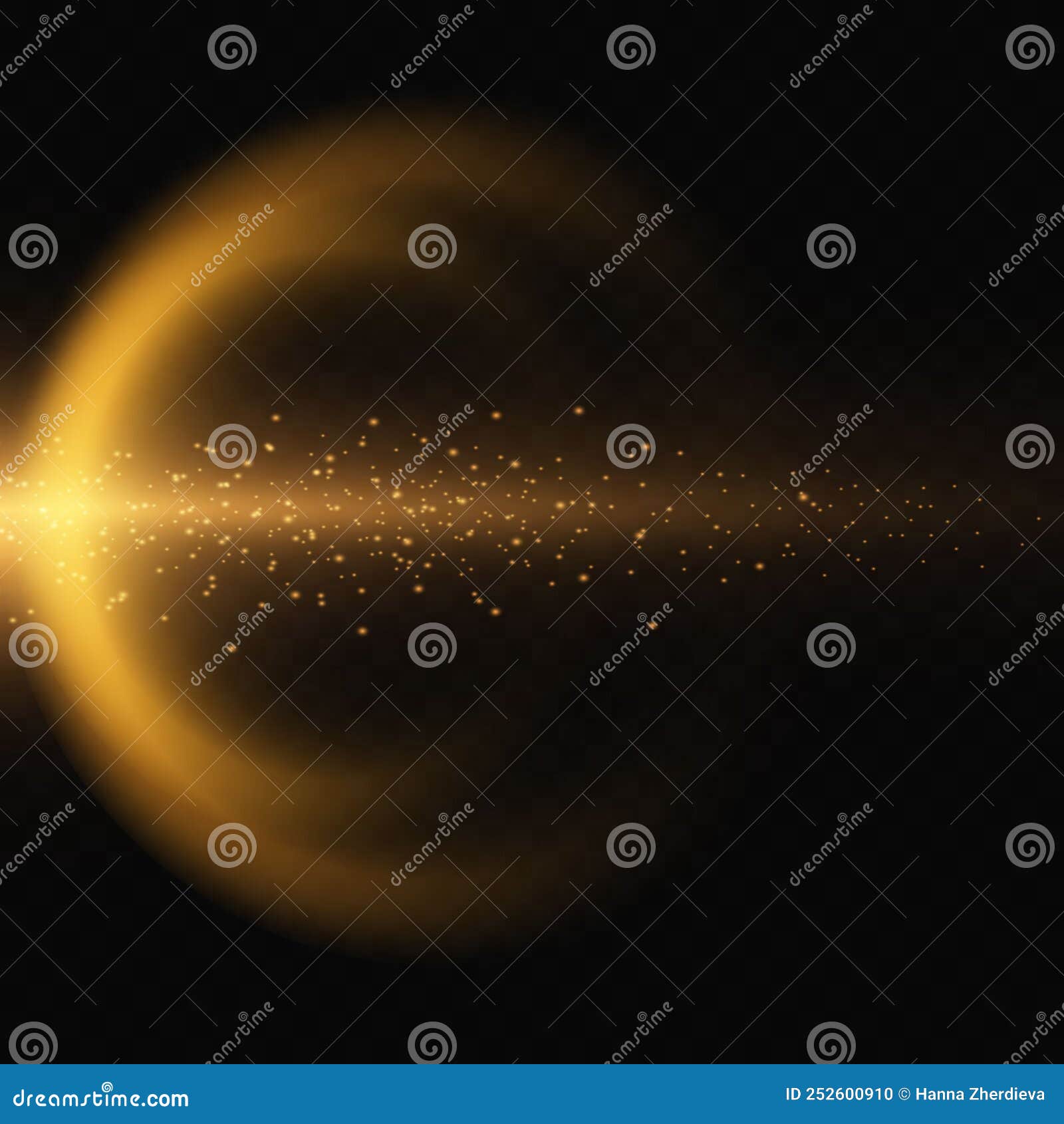 Bright Light Effect with Rays and Highlights for Vector Illustration ...