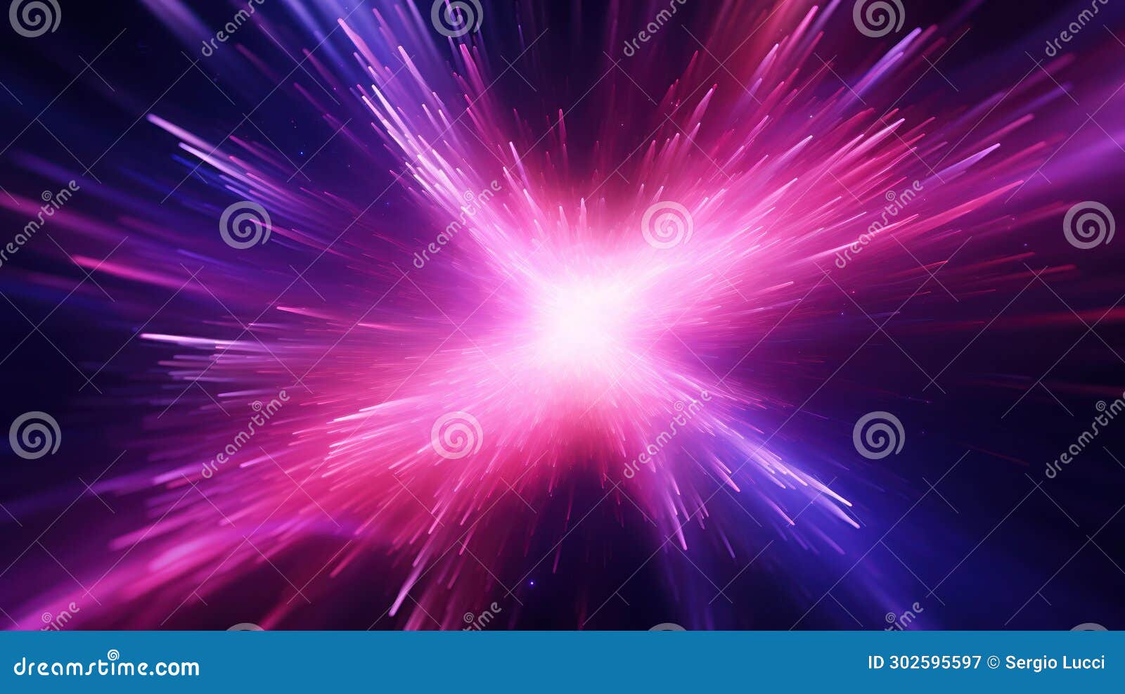 Bright Light Explosion with Colorful Rays in Motion Stock Illustration ...