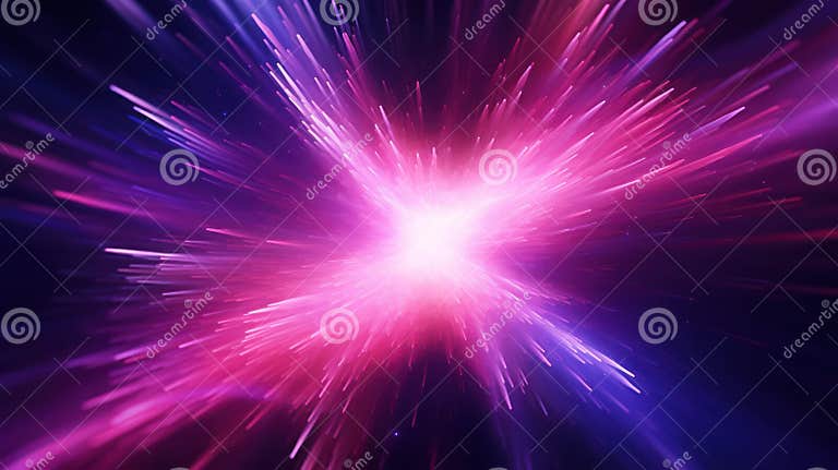 Bright Light Explosion with Colorful Rays in Motion Stock Illustration ...
