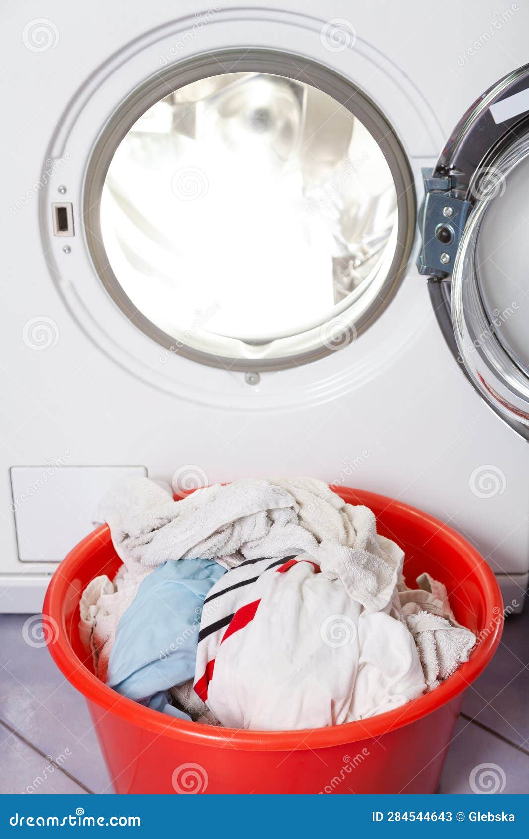 Bright Light Inside a White Washing Machine Stock Image - Image of ...