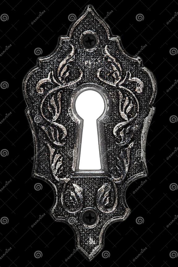 Bright Light in the Keyhole, Decorative Design Element, Isolated on ...