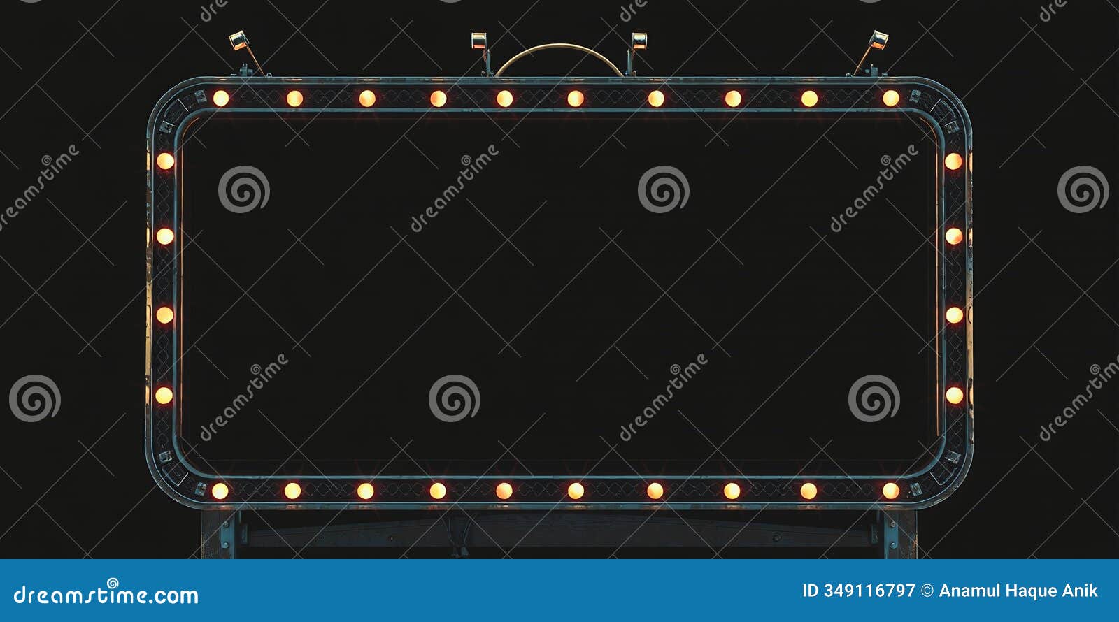 Bright Light Marquee Frame Ready for a Performance in a Theater Setting ...