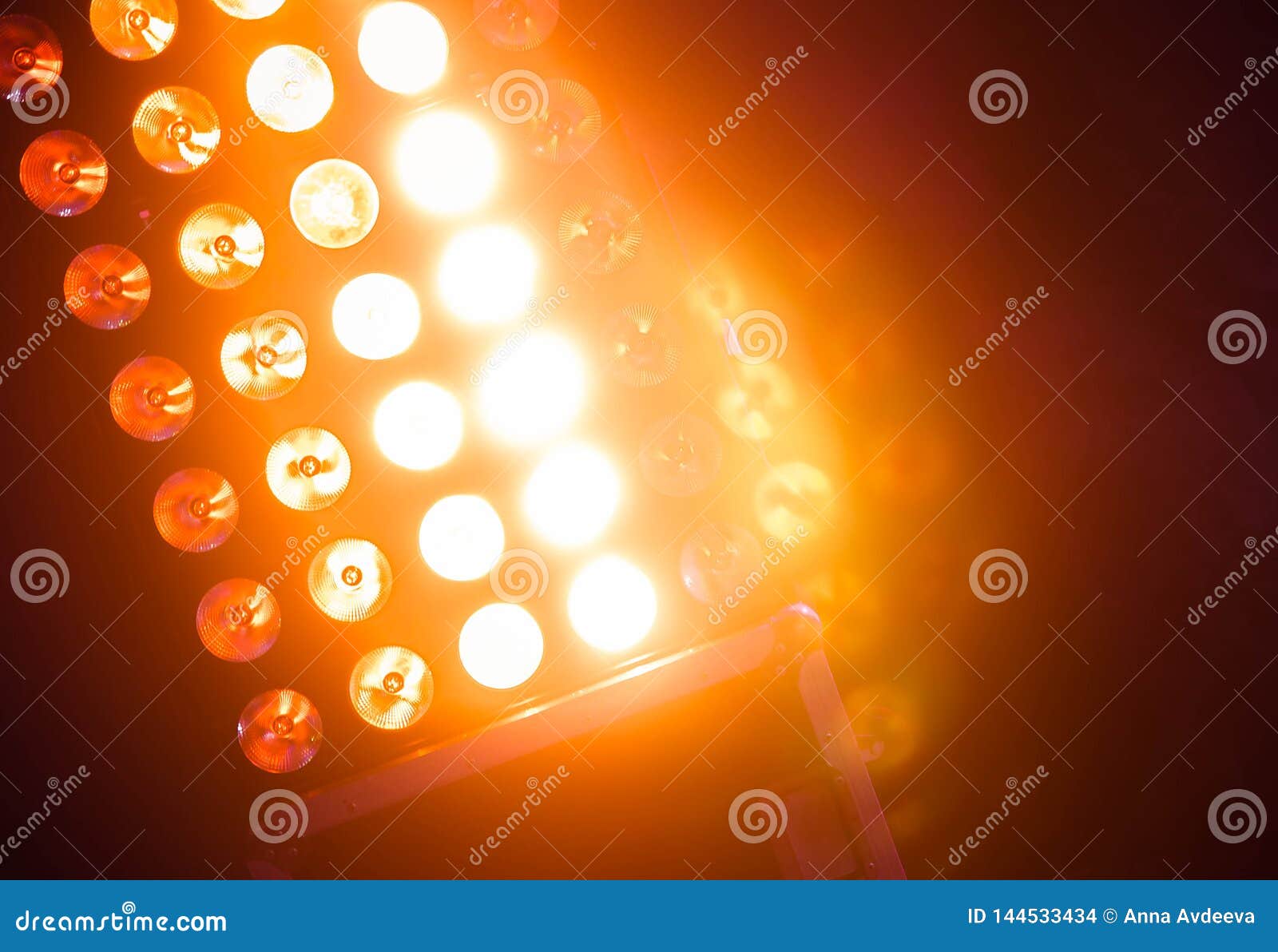 Bright Light of Matrix Stage Lights with a Glow Stock Photo - Image of ...