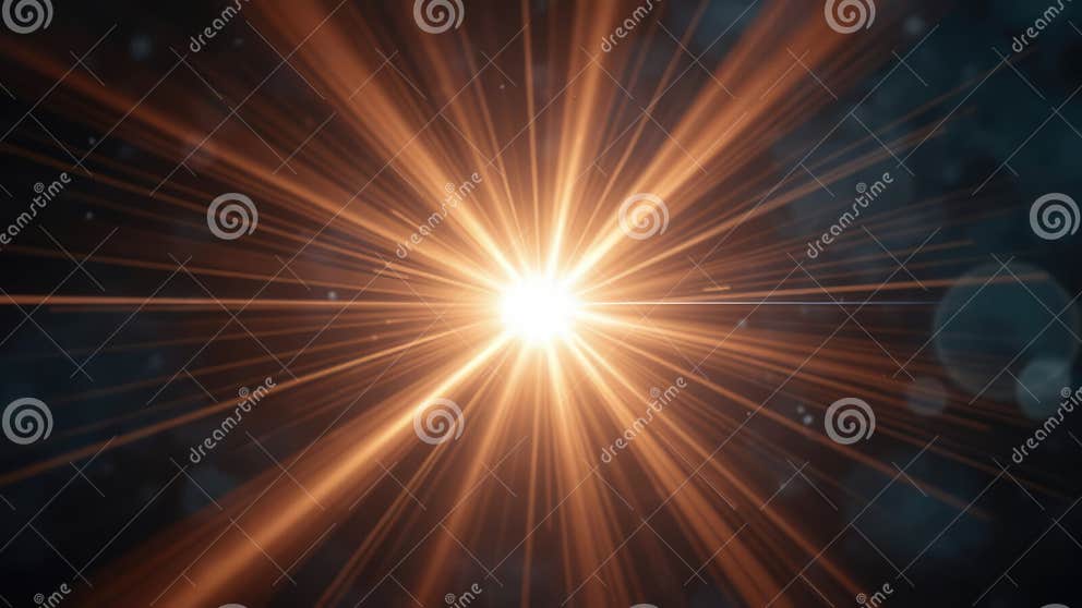 Bright Light Rays Emanating from a Central Point Creating a Striking ...