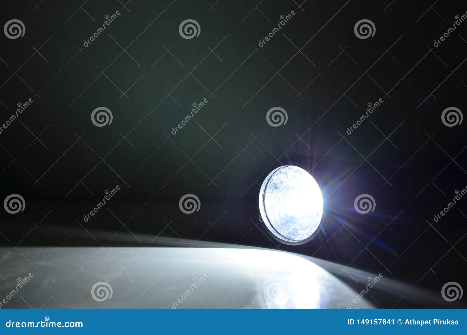 Bright Light and Rays of Torch on the Floor Stock Image - Image of ...
