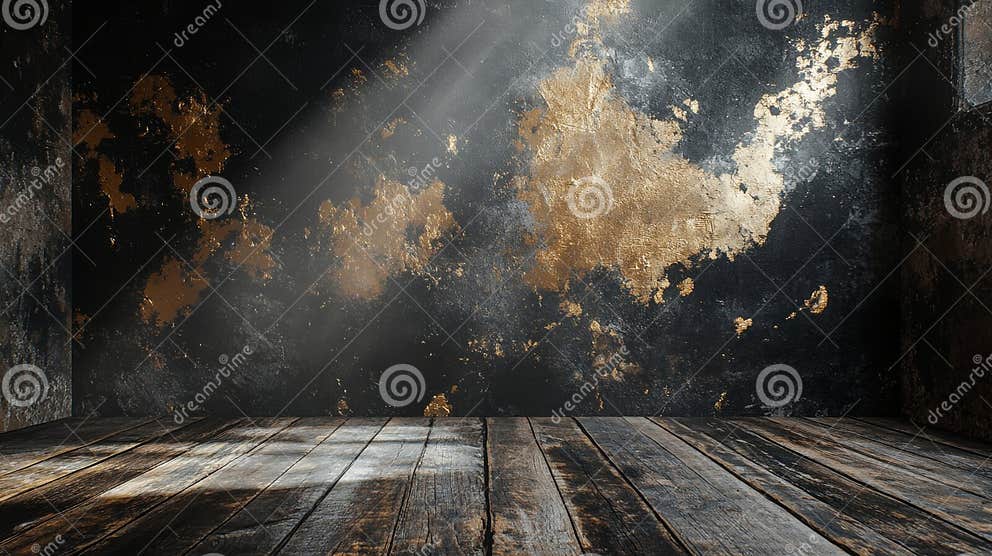 A Bright Light Source Lights Up a Dark Area, Producing a Striking ...