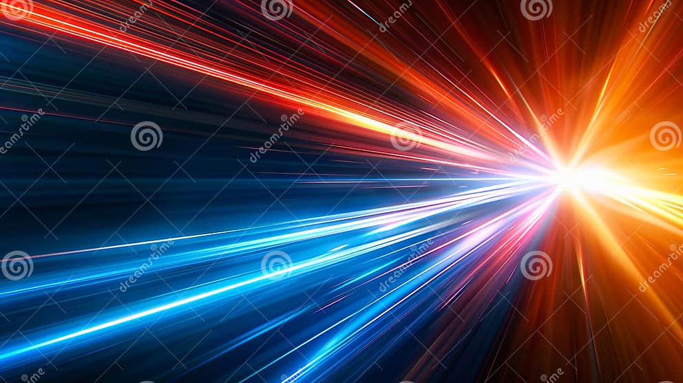 A Bright Light Streaks through the Space Stock Photo - Image of line ...