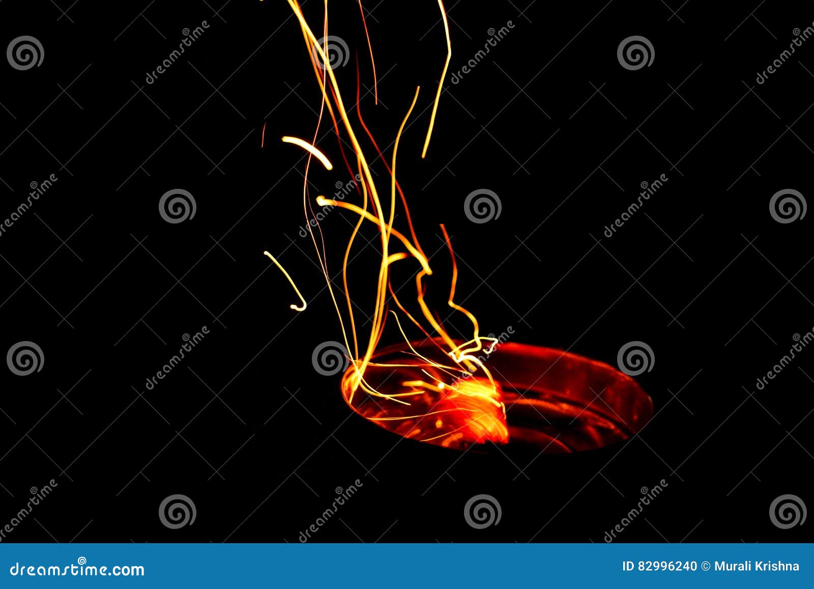 Bright Light Trail from Fire Stock Photo - Image of trails, bright ...