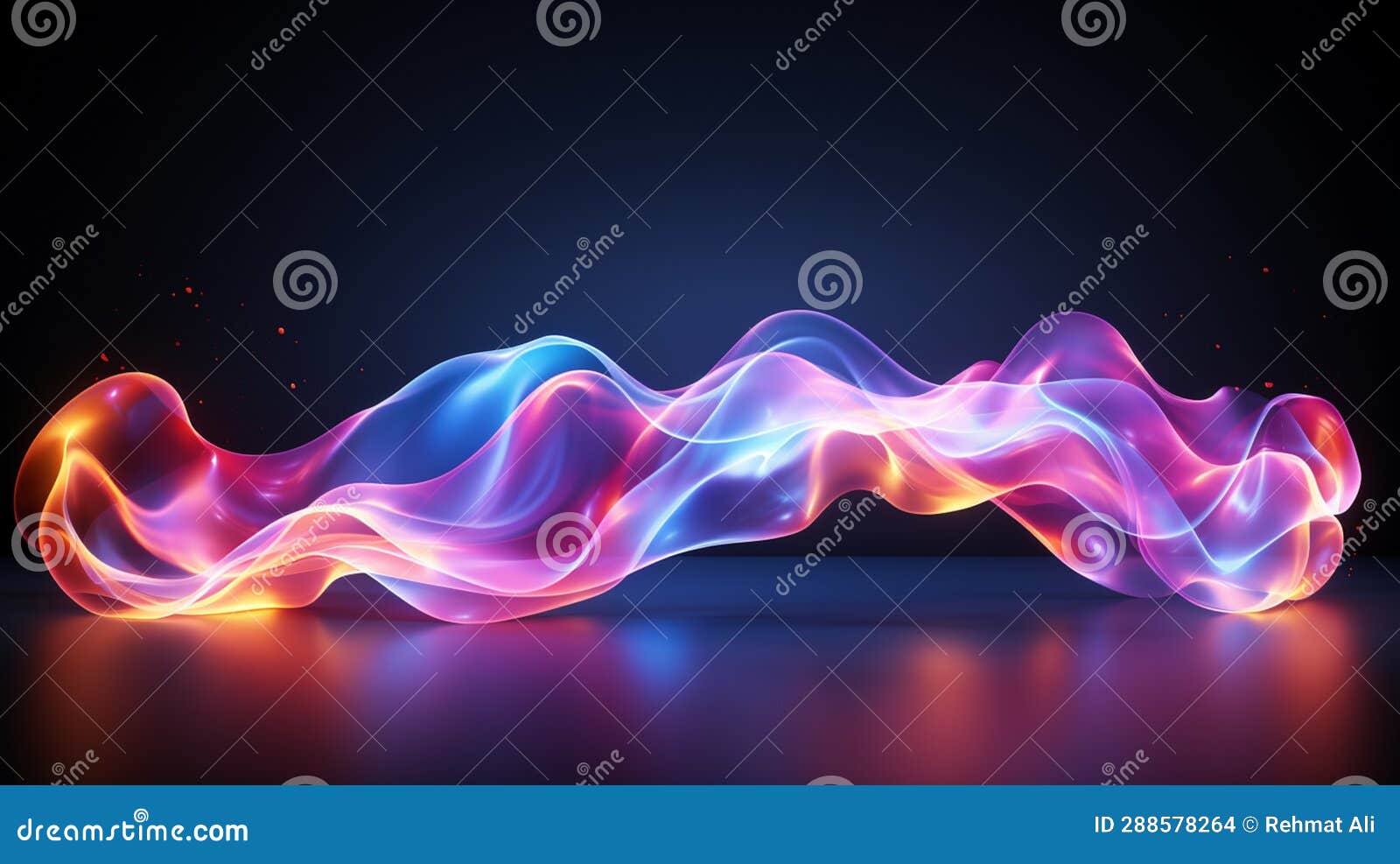 Bright Light Wavy Line, Spot. Neon, Glow, Flash, Shine Stock ...