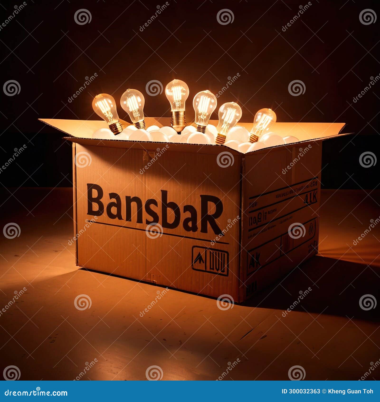Bright Lightbulbs Stored in Cardboard Box, Indicating Storage and ...