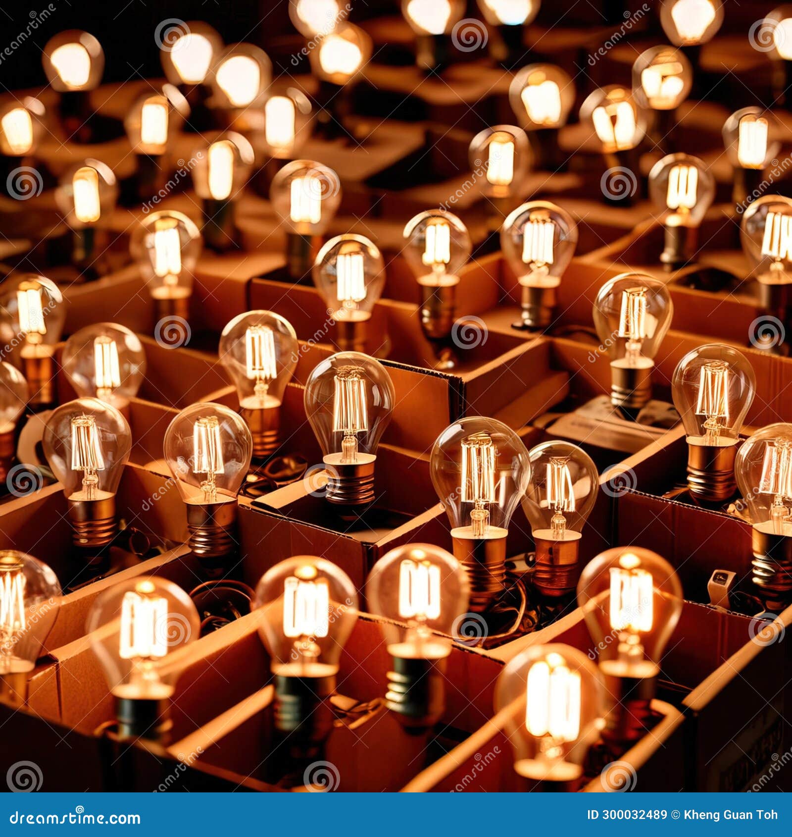 Bright Lightbulbs Stored in Cardboard Box, Indicating Storage and ...