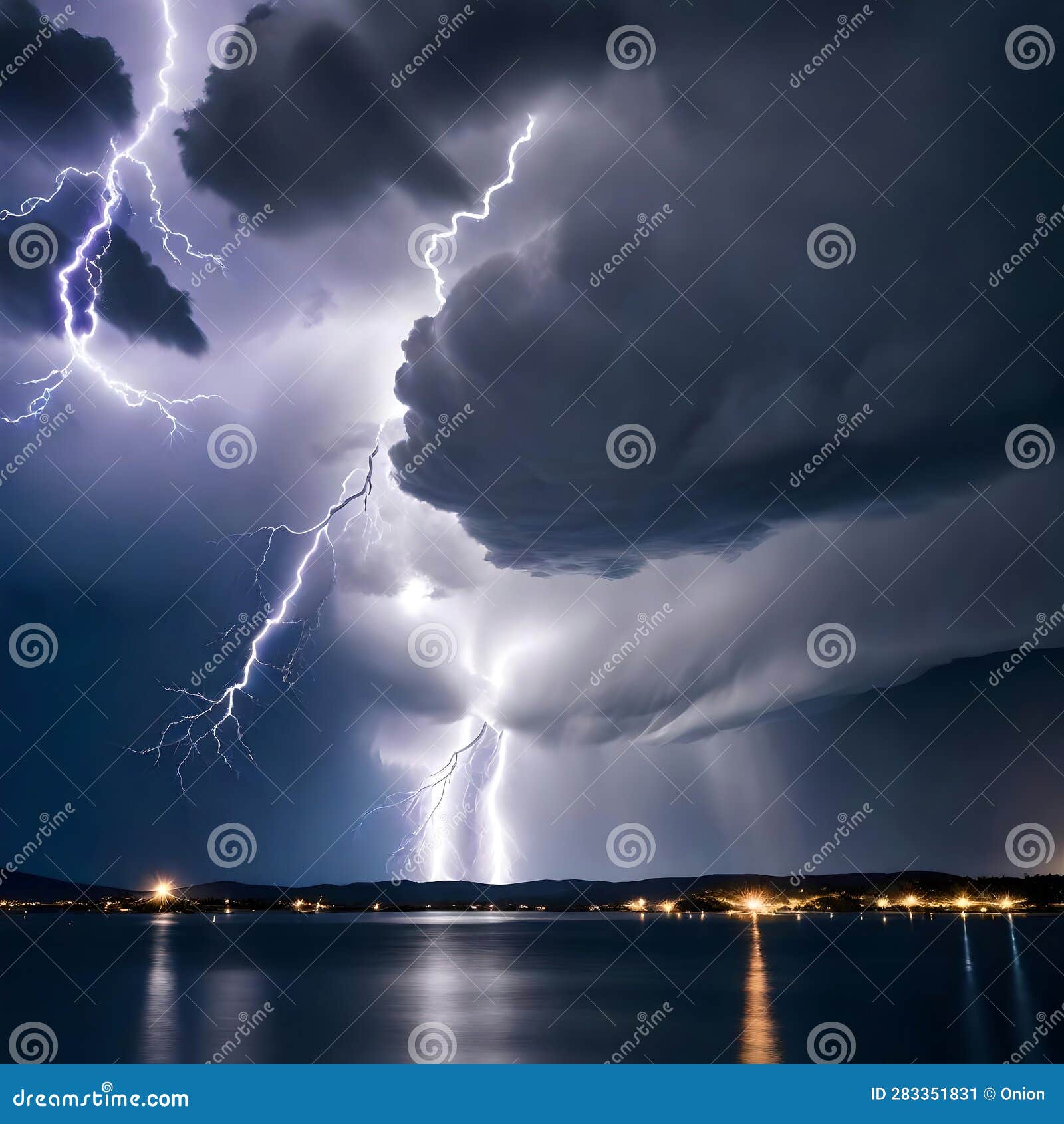 Lightning Strikes And Sparks, Electrical Energy On Transparent ...