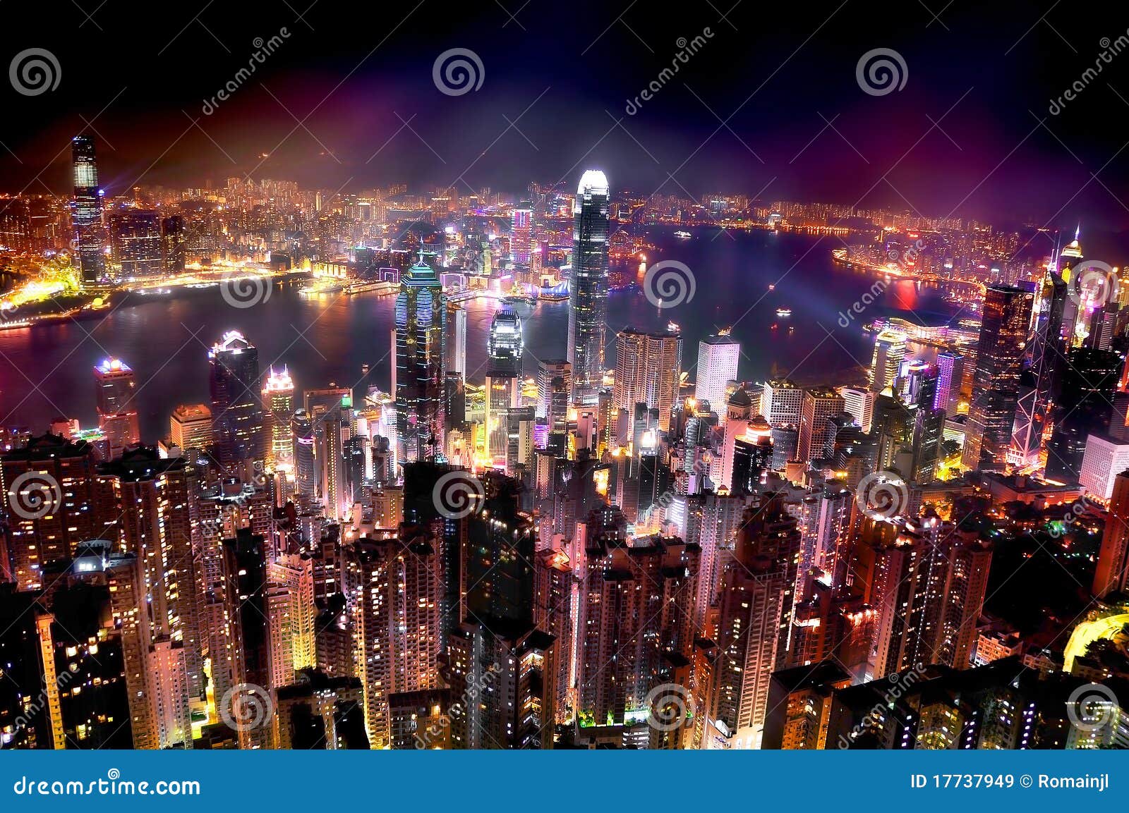 Bright lights on the city stock image. Image of light - 17737949