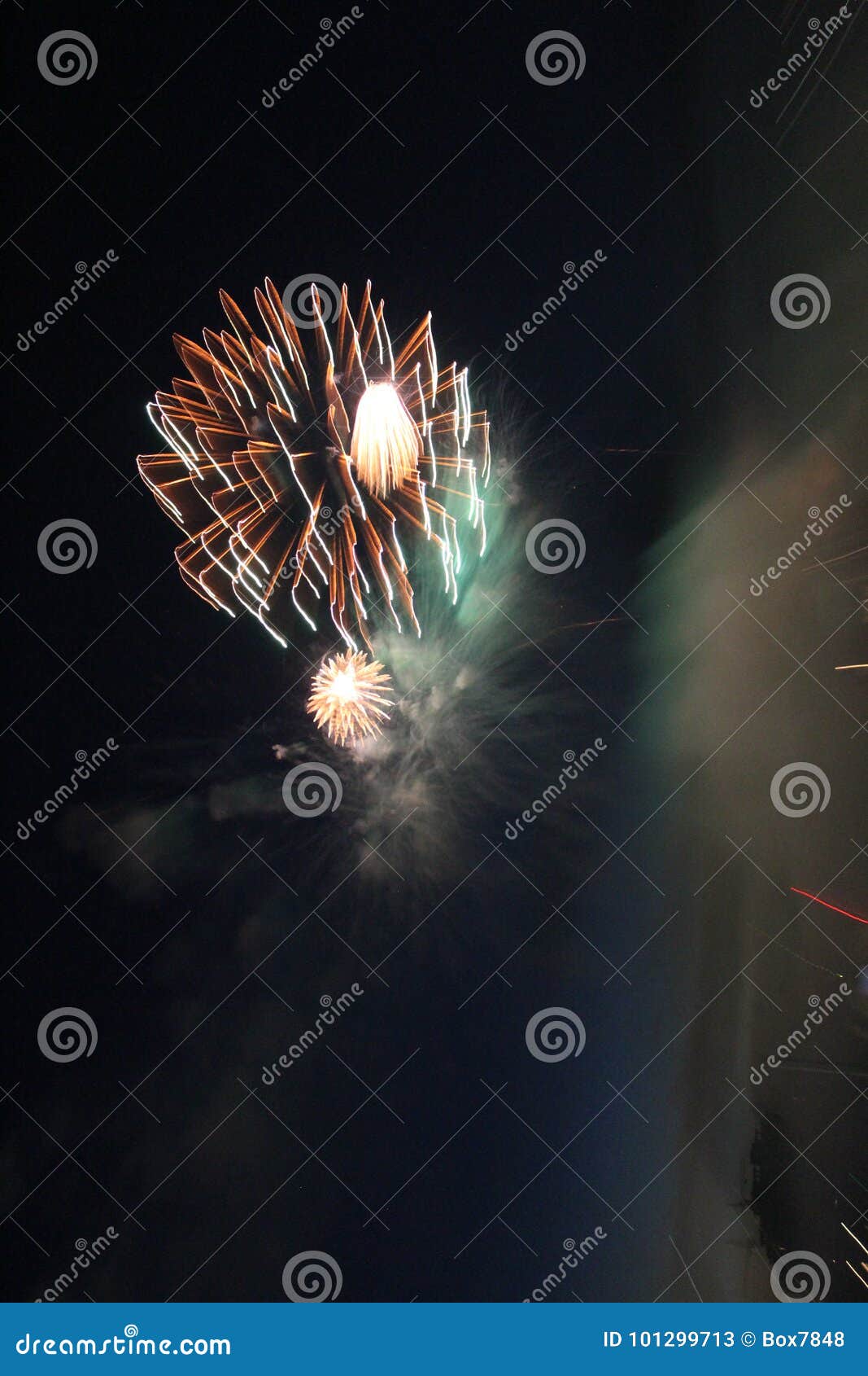 Bright Colorful Fireworks Night Fireworks Stock Image - Image of light ...