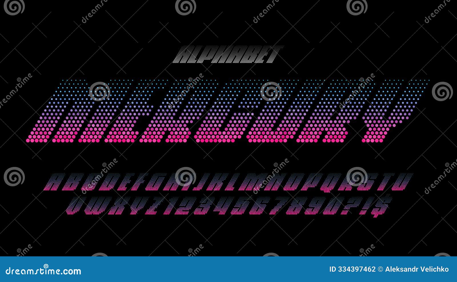Bright Lights Pixel Alphabet, Disco Style, Extra Bold Letters. Stock ...