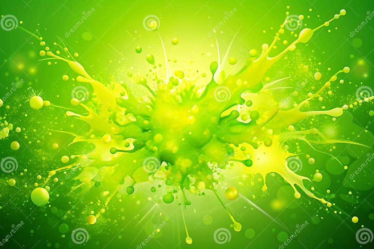 Bright Lime Green Background Featuring Dynamic Splash Explosion Design ...