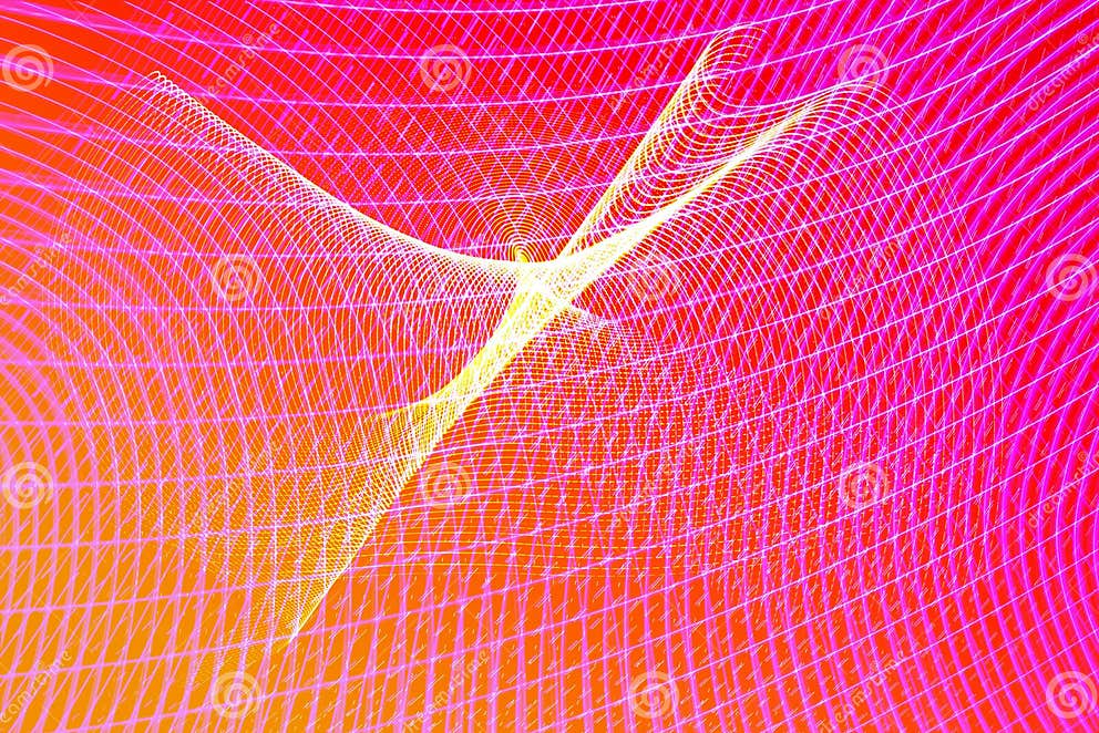 Bright Line Patterns with Curved Shapes. Rounded Movements Stock ...