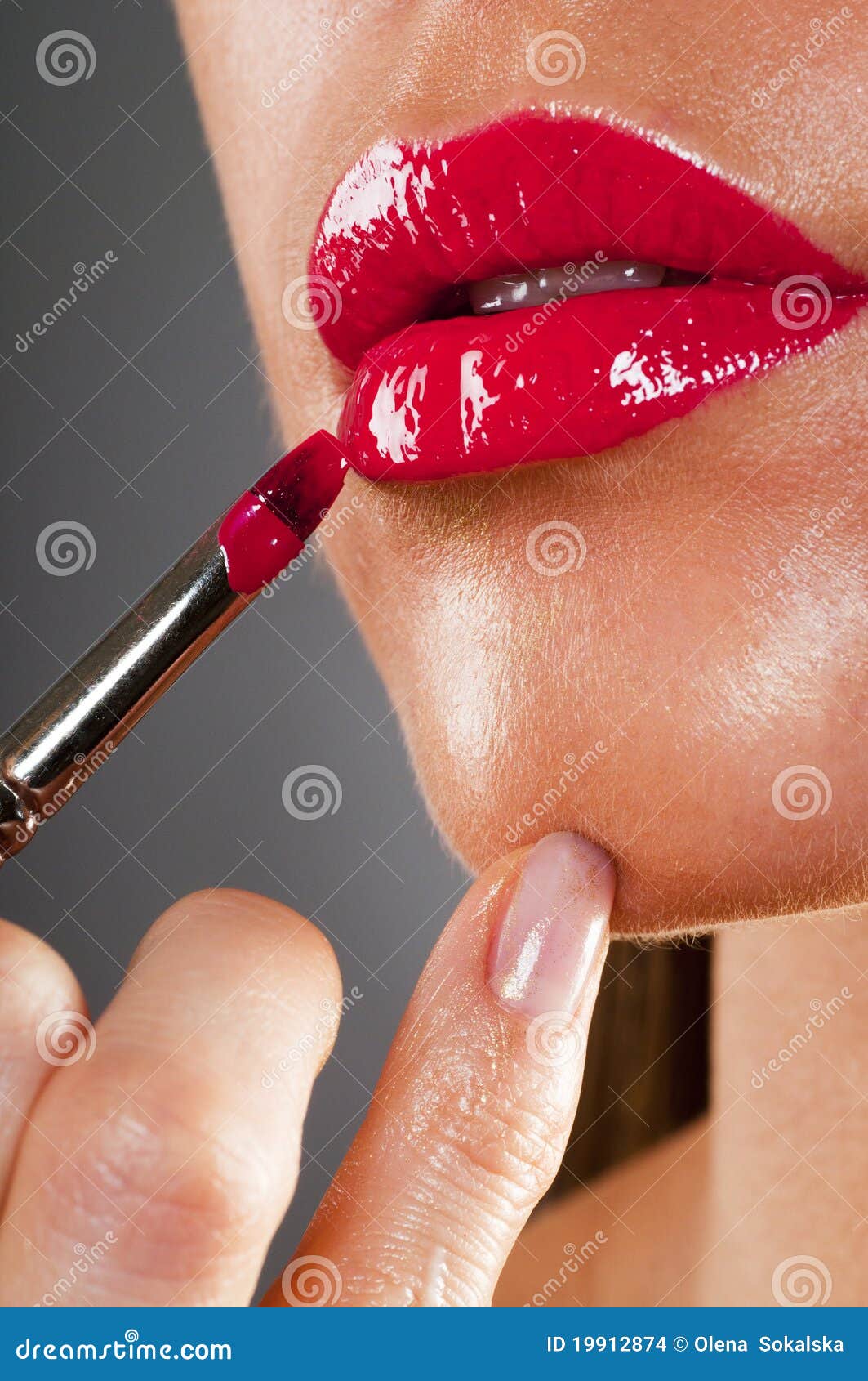 Bright lips stock photo. Image of shiny, close, cosmetics - 19912874