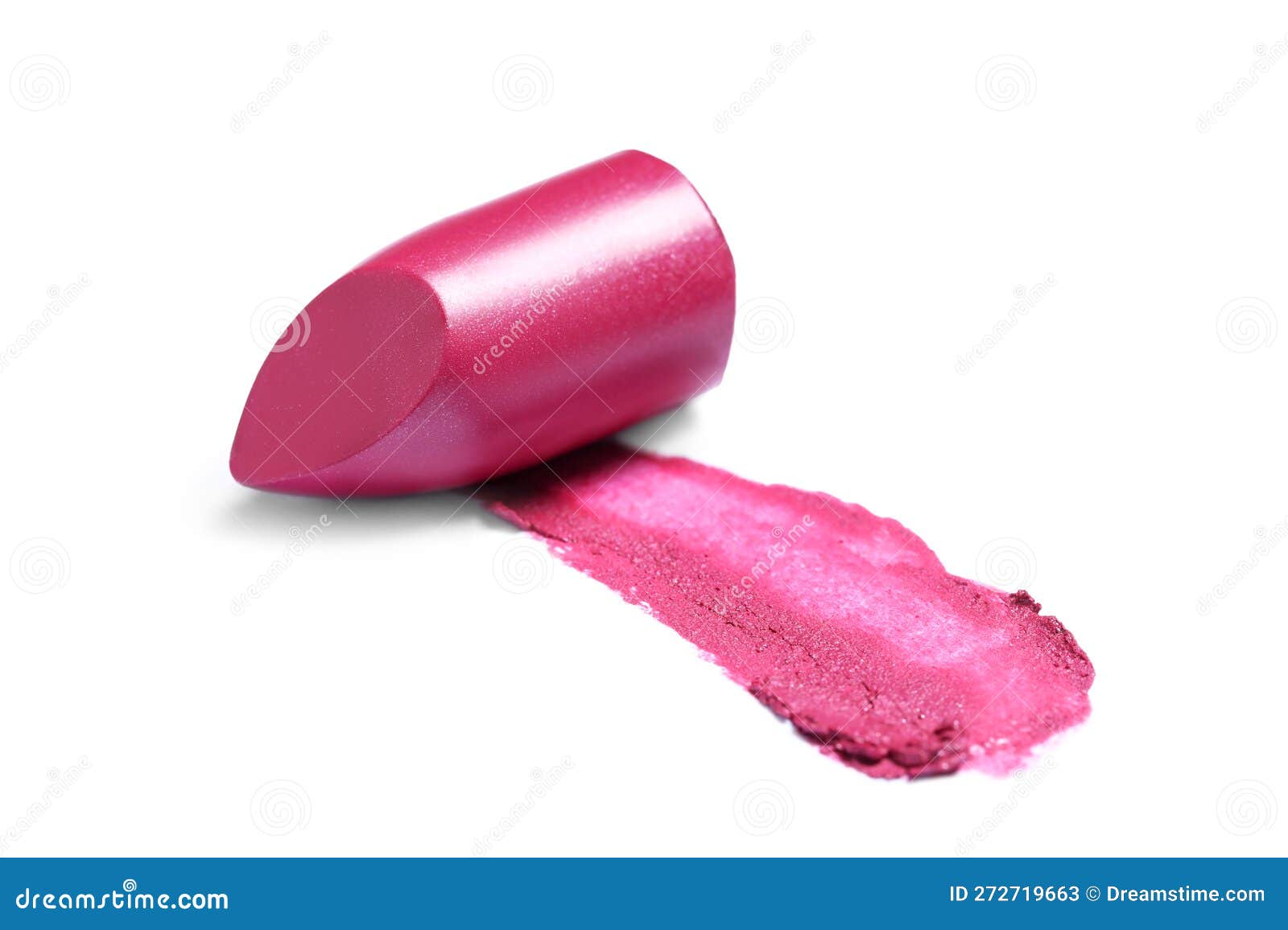 Bright Lipstick and Smear on White Background Stock Image - Image of ...