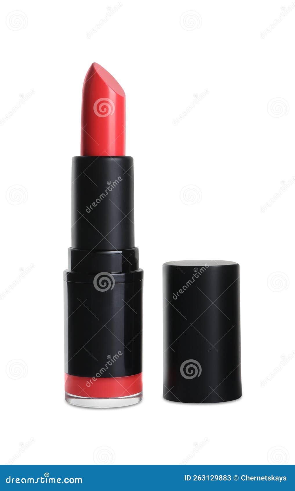 Bright Lipstick on White Background. Professional Makeup Product Stock ...