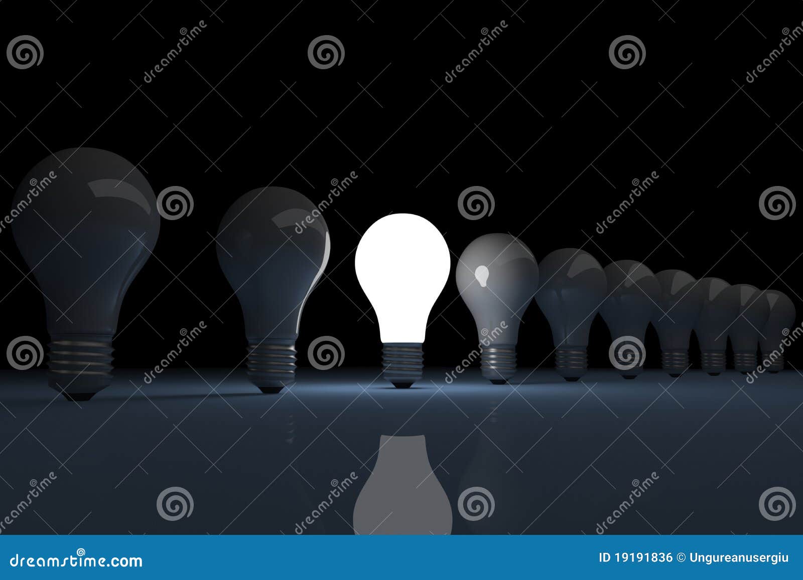 Bright lit light bulb stock illustration. Illustration of electrical ...