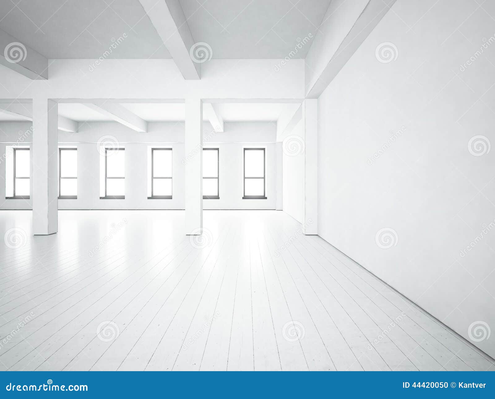 Bright loft space stock photo. Image of creative, light - 44420050