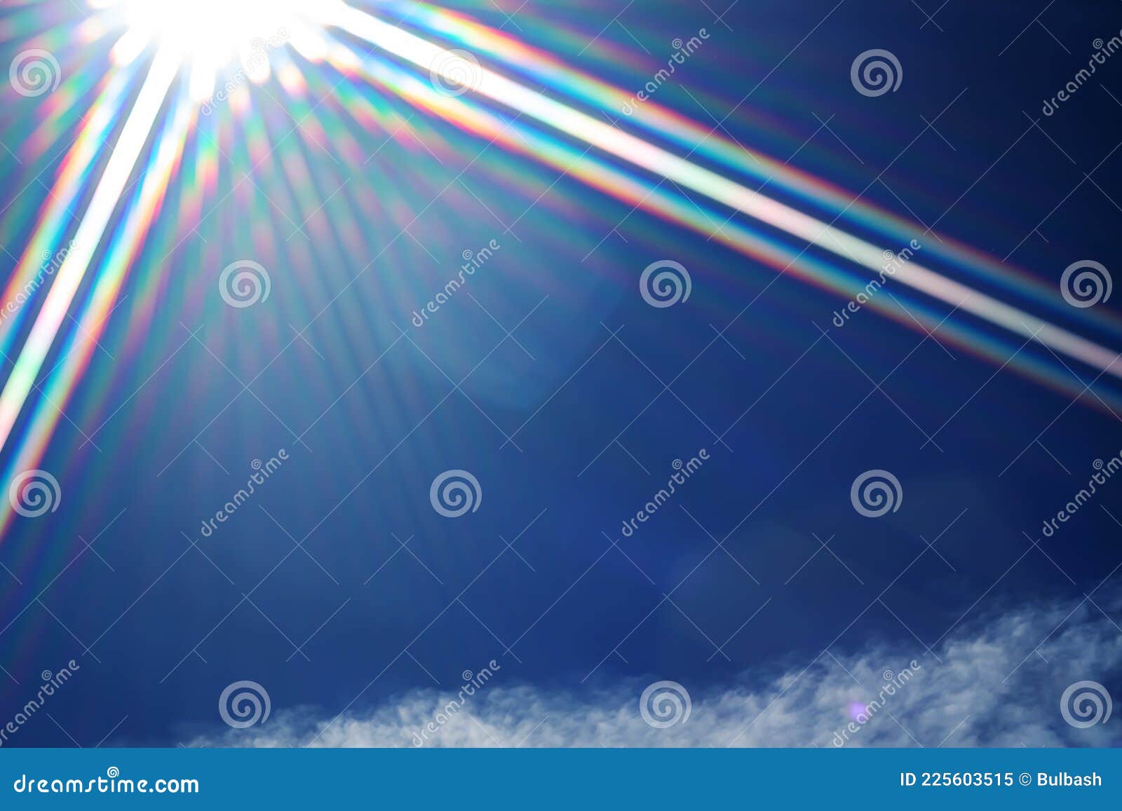 Bright long glare from sun stock illustration. Illustration of ...