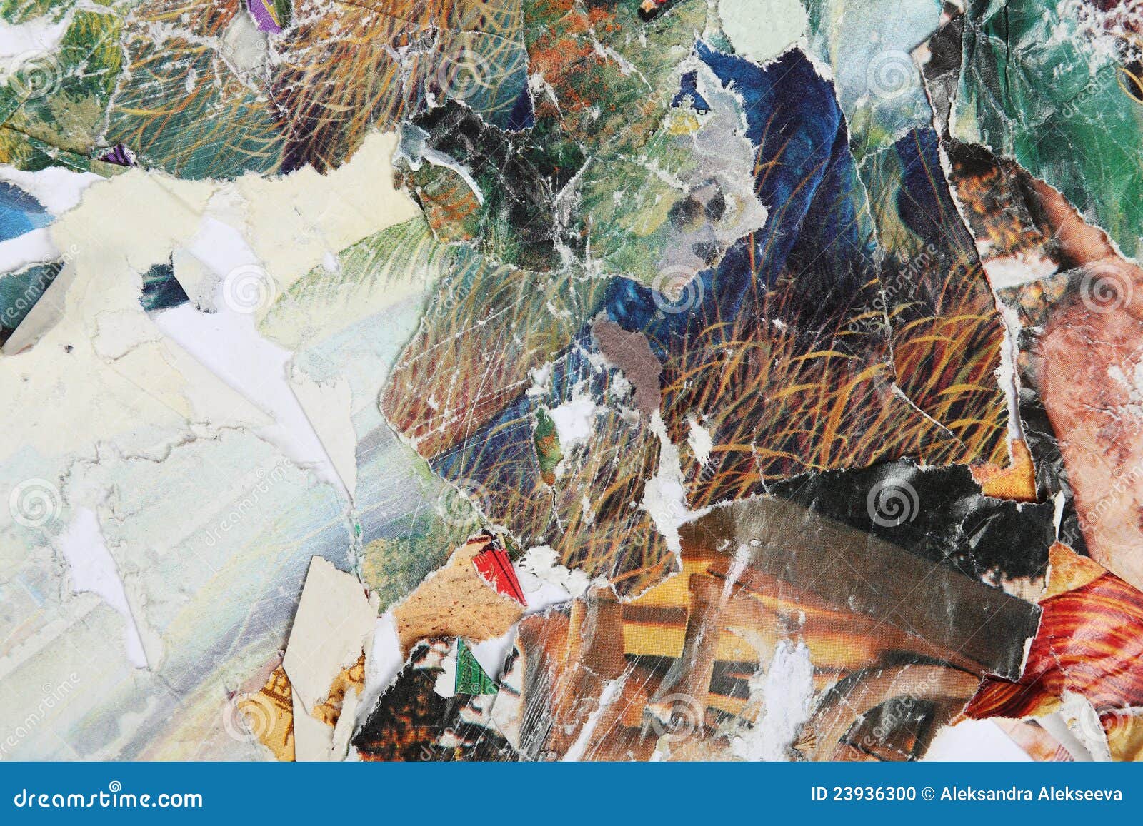 Bright Magazines Paper Collage Stock Illustration - Illustration of ...